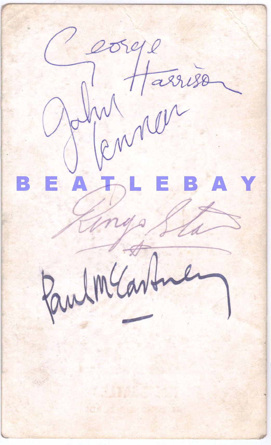 Authentic BEATLES Autographs