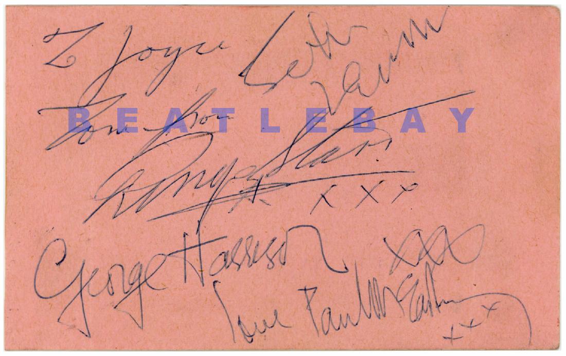 Authentic BEATLES Autographs
