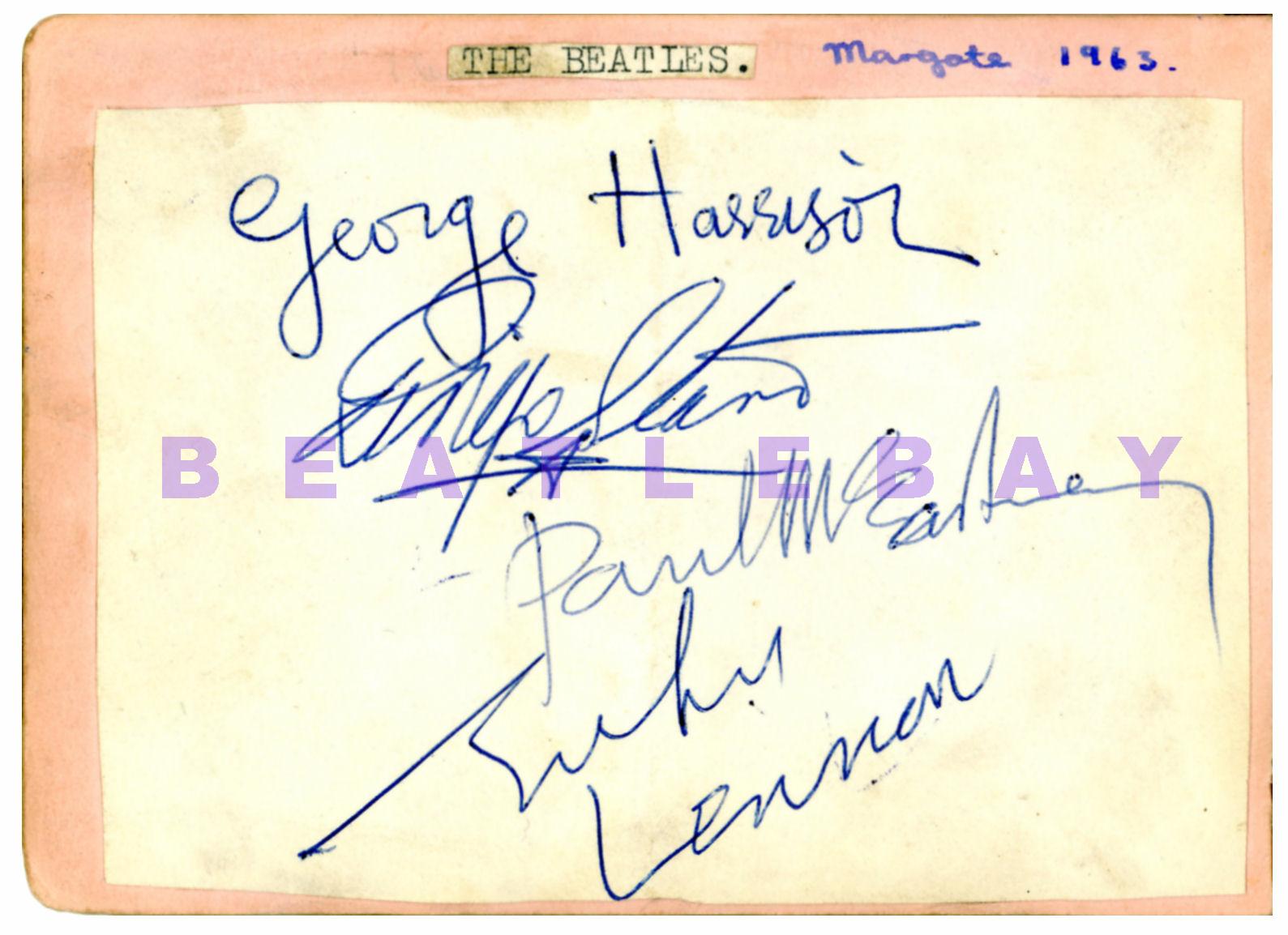 Authentic BEATLES Autographs