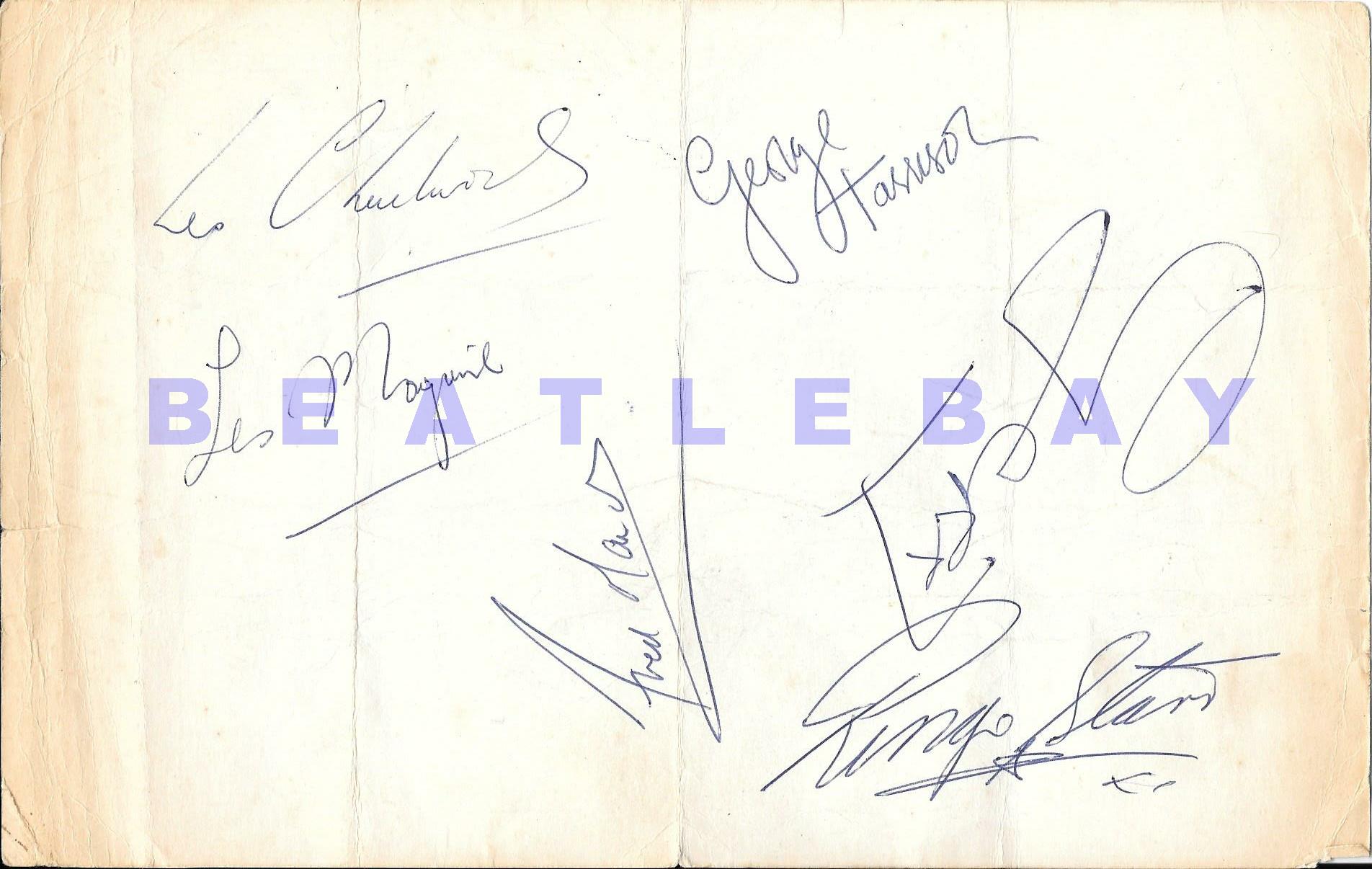 Real Beatles Autographs