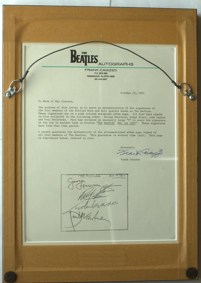 Real Beatles Autographs